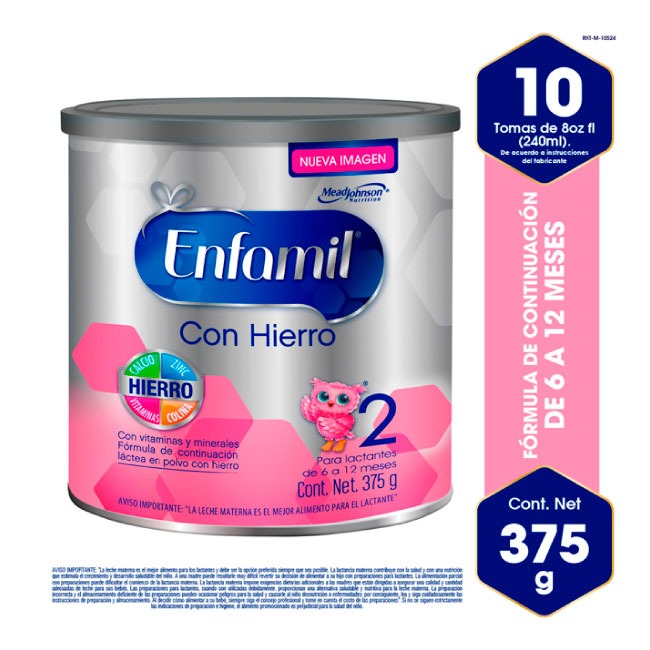 Enfamil Hierro Etapa 2 Lata de 375g - distribuidoramorita.com